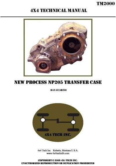 TM2000 NP205 Transfer Case Shop Manual | Order NP205 Rebuild ...