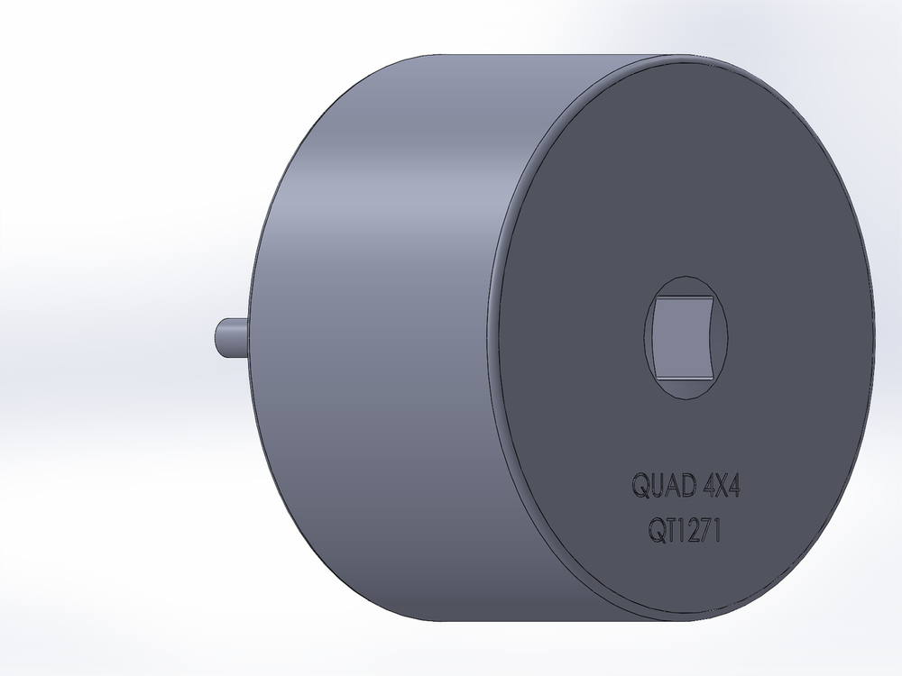 QT1271 2-3/8" DRW Spindle Nut Socket for 2022-up GM Ratchet Nuts, Quad