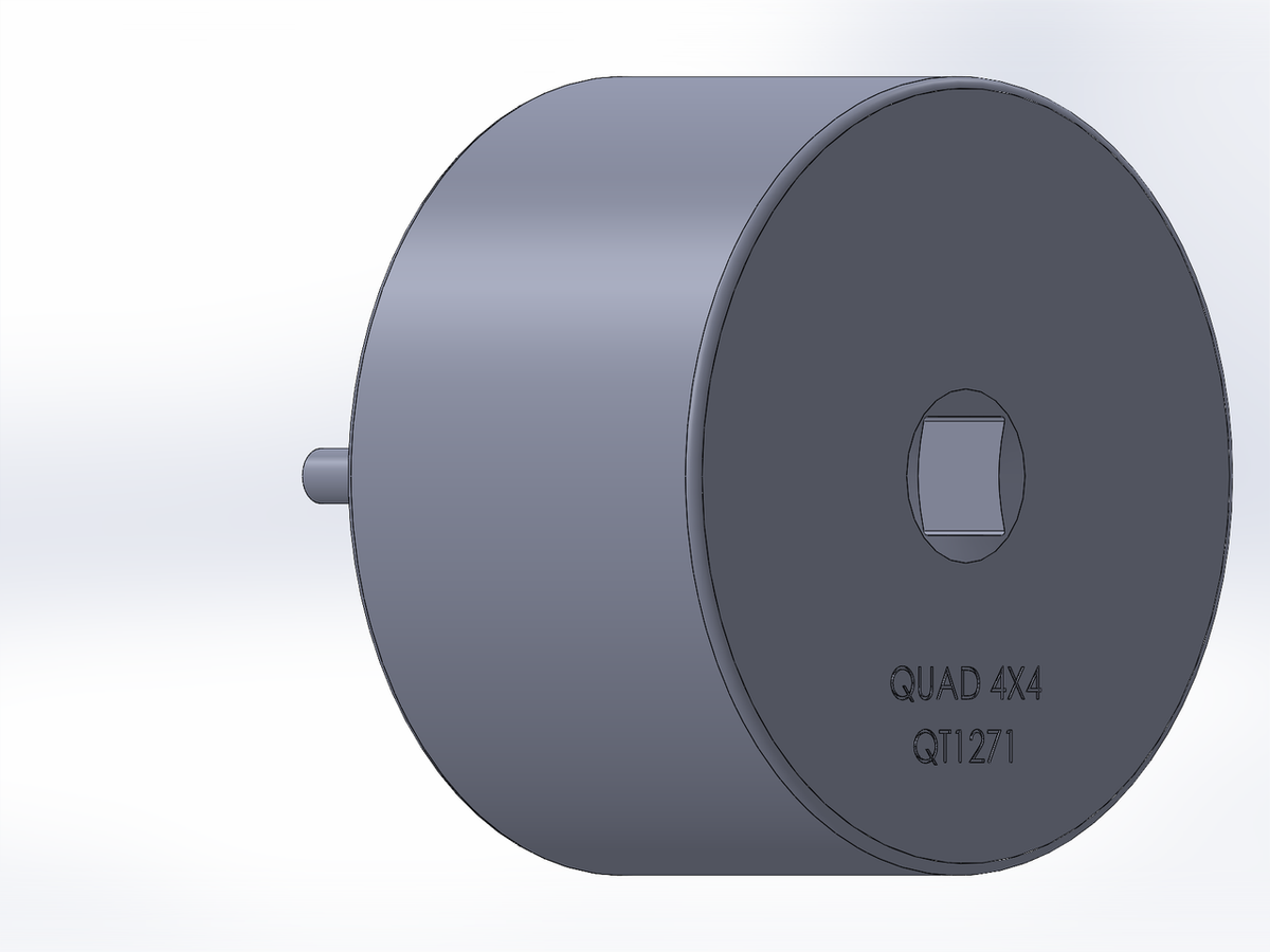 QT1271 2-3/8" DRW Spindle Nut Socket for 2022-up GM Ratchet Nuts, Quad