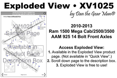 Dodge & Ram Front Axle Exploded Views