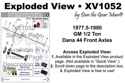 Chevy and GMC 4x4 Front Axle Exploded Views