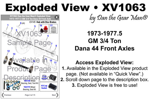 Chevy and GMC 4x4 Front Axle Exploded Views