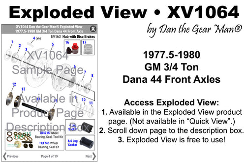Chevy and GMC 4x4 Front Axle Exploded Views